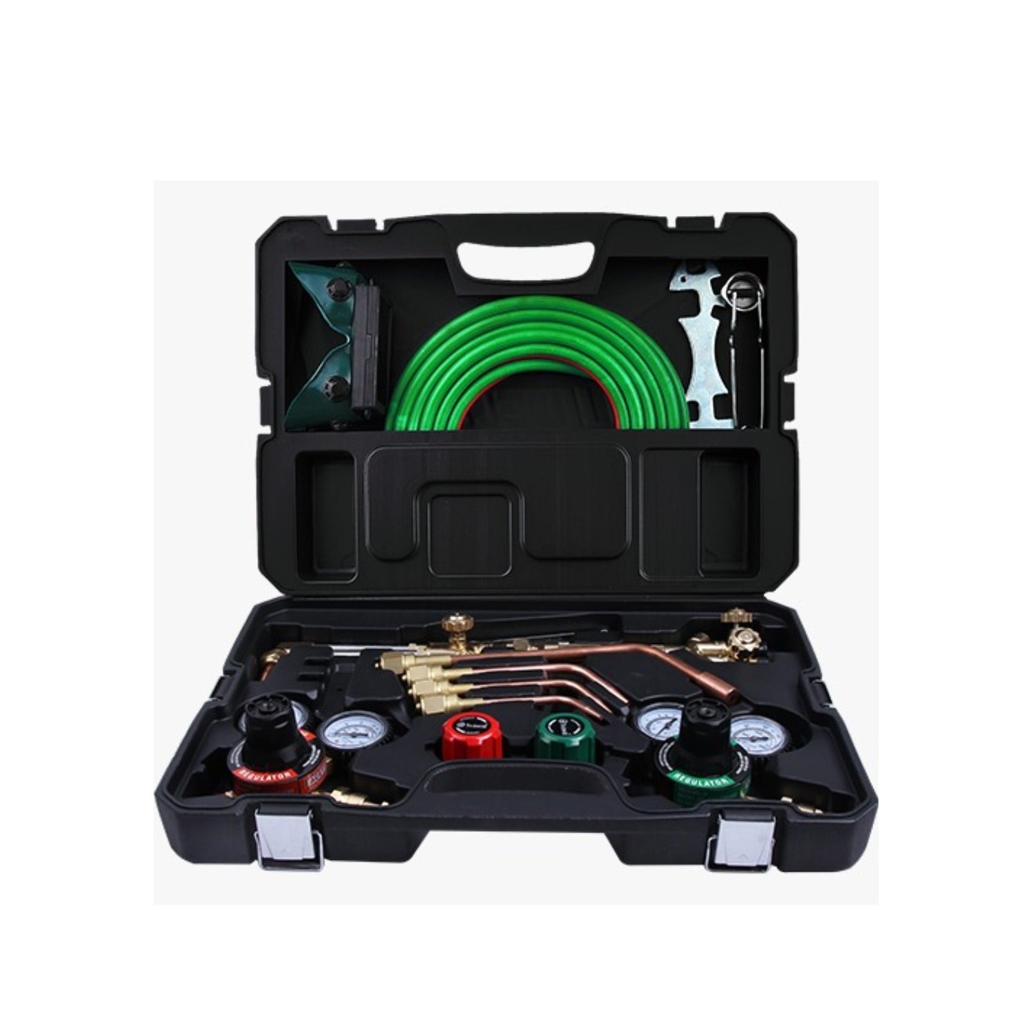 Techweld Portable Gas Cutting Kit, 2 Regulator, Gas Hose, Nozzle, Tip,
