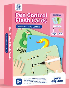 PJ PJ004-1 Pen Control Flash Cards- Numbers And Letters 49700514