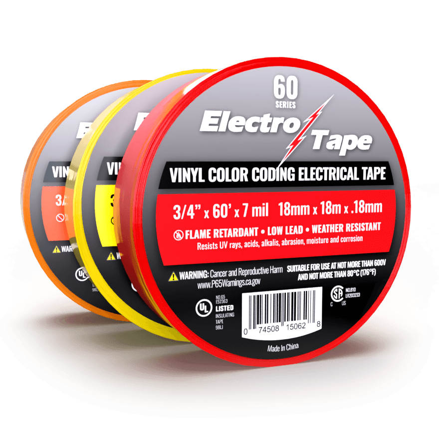 Electro Tape General Purpose Color Coding Electrical Tape – 60 Series
